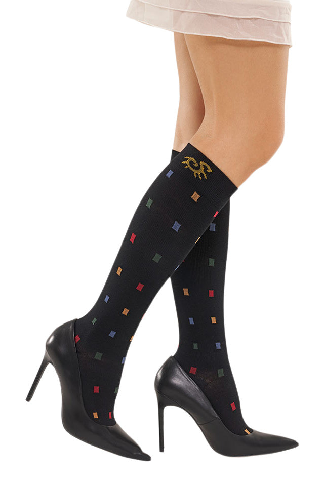 Square Patterned Soft Bamboo Compression Socks – Legluxe